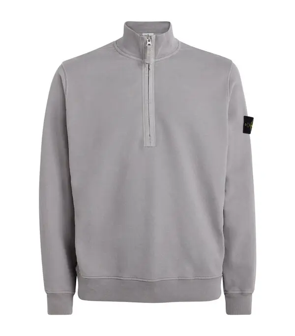 Stone Island Organic Cotton Half-zip Sweater
