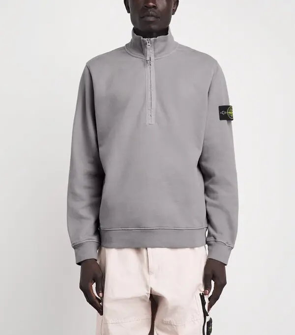 Stone Island Organic Cotton Half-zip Sweater