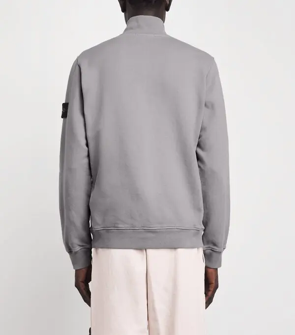 Stone Island Organic Cotton Half-zip Sweater