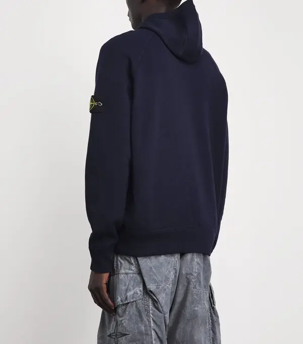 Stone Island Virgin Wool-blend Zip-up Hoodie