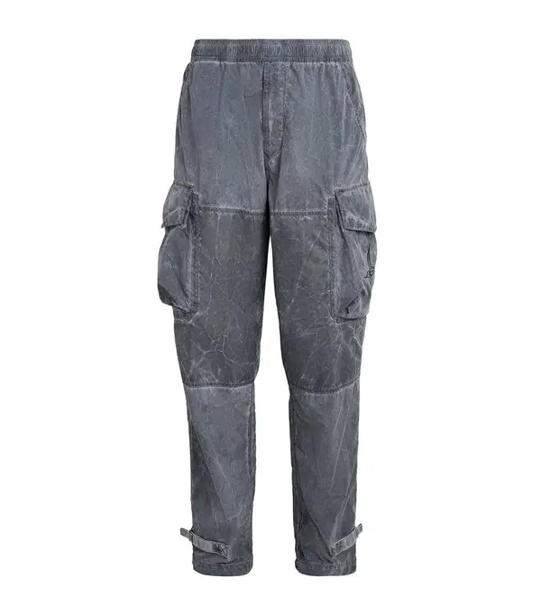 Stone Island Coated Cargo Trousers - Black