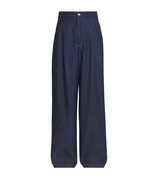 Dries Van Noten Pleated Wide-leg Jeans