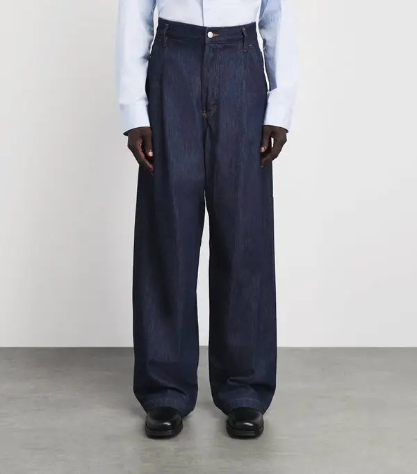 Dries Van Noten Pleated Wide-leg Jeans