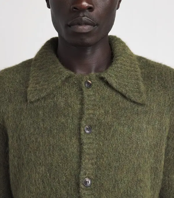 Dries Van Noten Alpaca-blend Cardigan - Green