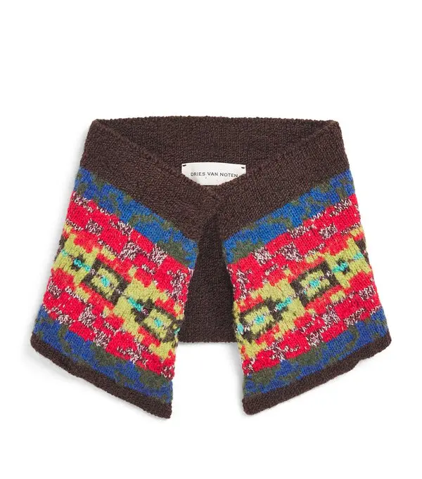 Dries Van Noten Wool-alpaca-blend Collar-style Scarf