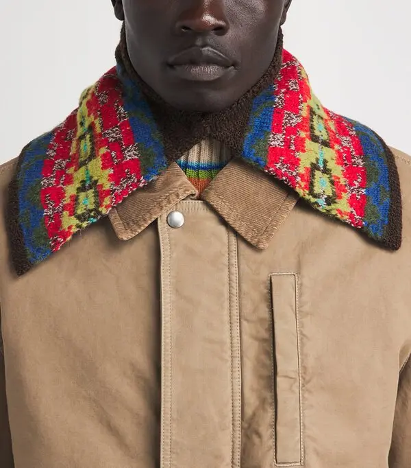 Dries Van Noten Wool-alpaca-blend Collar-style Scarf