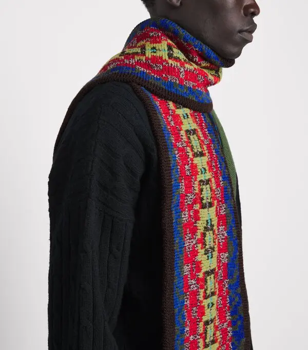 Dries Van Noten Wool-blend Fringed Scarf