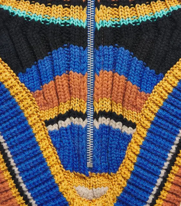 Dries Van Noten Wool Zip Collar