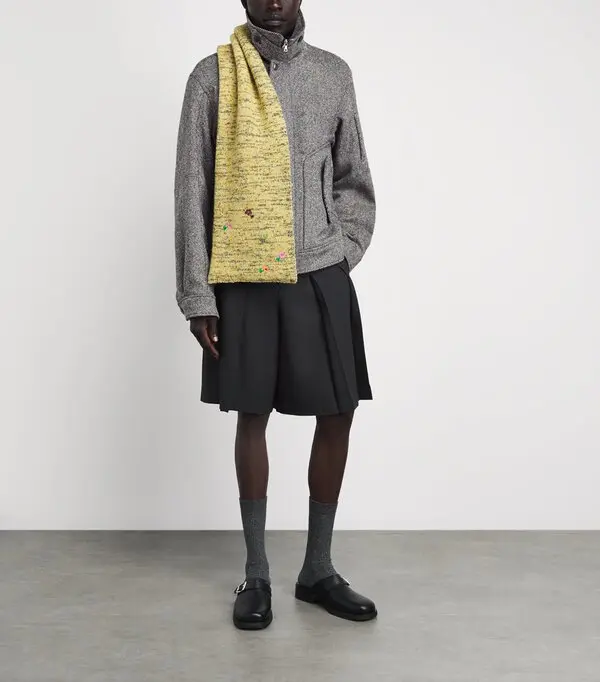 Dries Van Noten Wool-cashmere-blend Embroidered Scarf