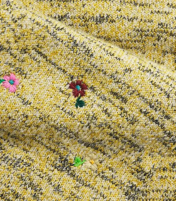 Dries Van Noten Wool-cashmere-blend Embroidered Scarf