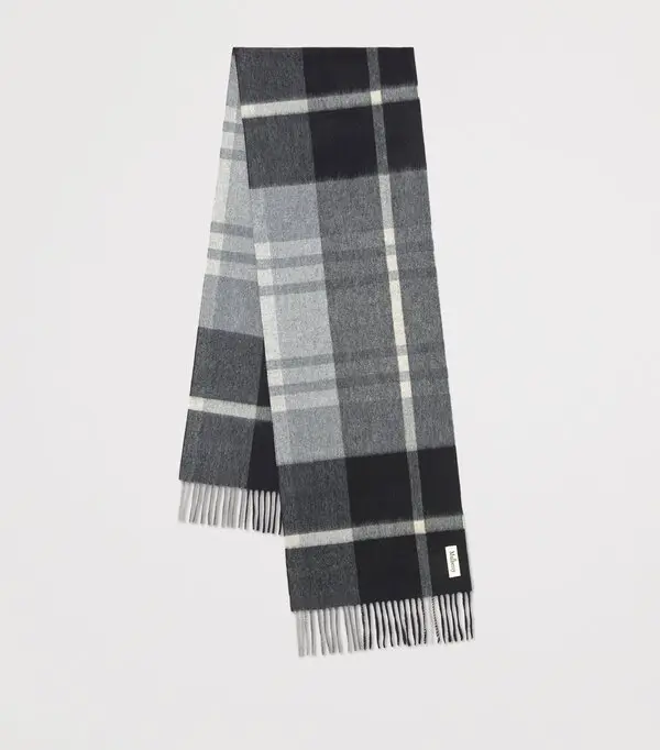 Mulberry Small Merino Wool Check Scarf