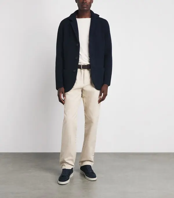 MAURIZIO BALDASSARI Virgin Wool Brenta Shacket - Navy