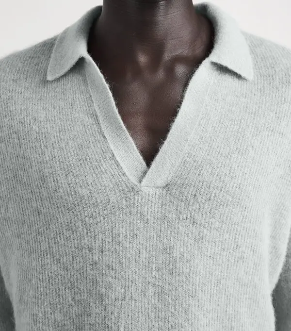 Auralee Alpaca-blend Skipper Polo Sweater