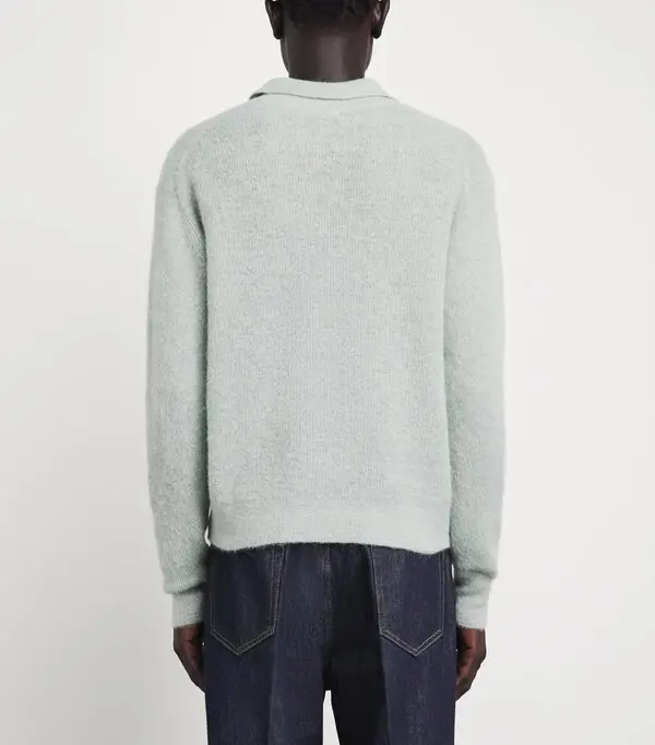 Auralee Alpaca-blend Skipper Polo Sweater