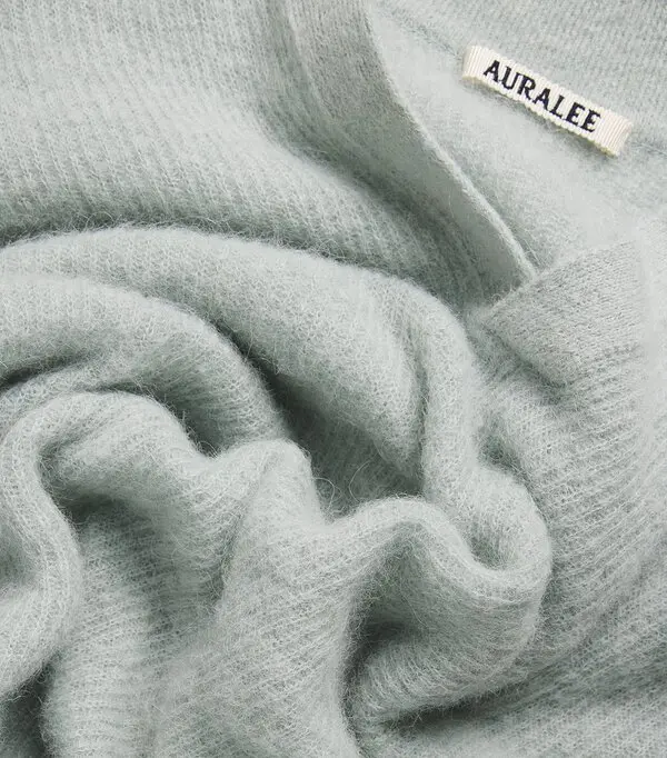 Auralee Alpaca-blend Skipper Polo Sweater