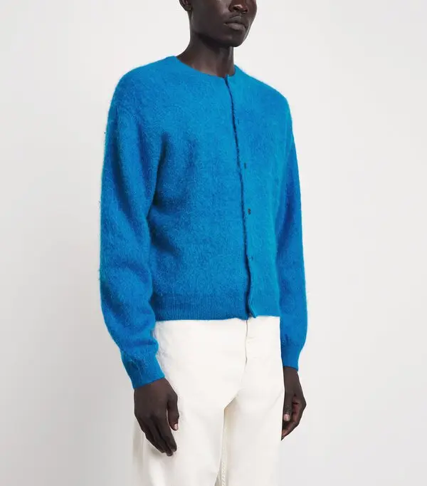 Auralee Alpaca Garment-dyed Cardigan