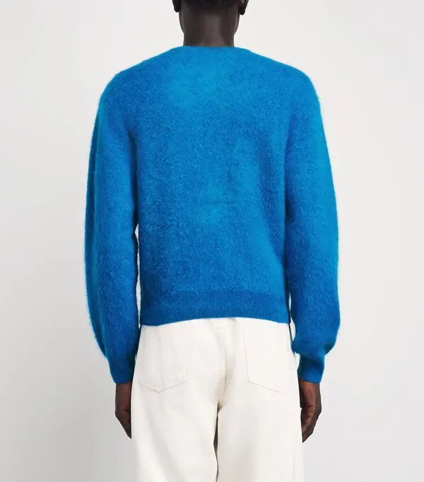 Auralee Alpaca Garment-dyed Cardigan