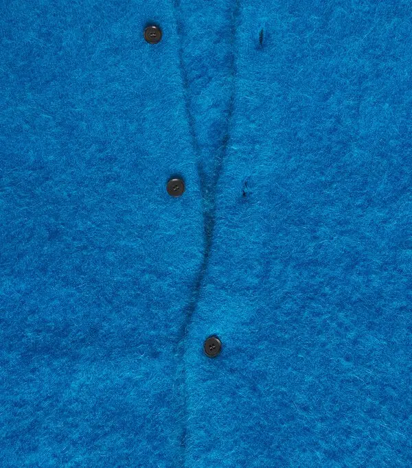 Auralee Alpaca Garment-dyed Cardigan