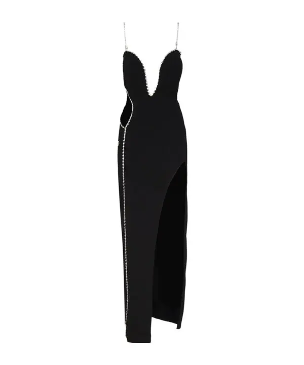 Philipp Plein Cut Out Detailed Sleeveless Maxi Dress - Black