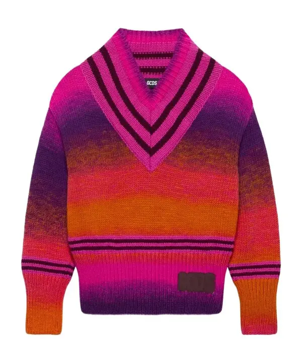 Gcds V-neck Degrade Jumpers - Red