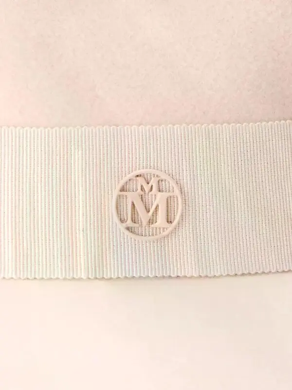 MAISON MICHEL André Logo-plaque Fedora Hat - Neutrals