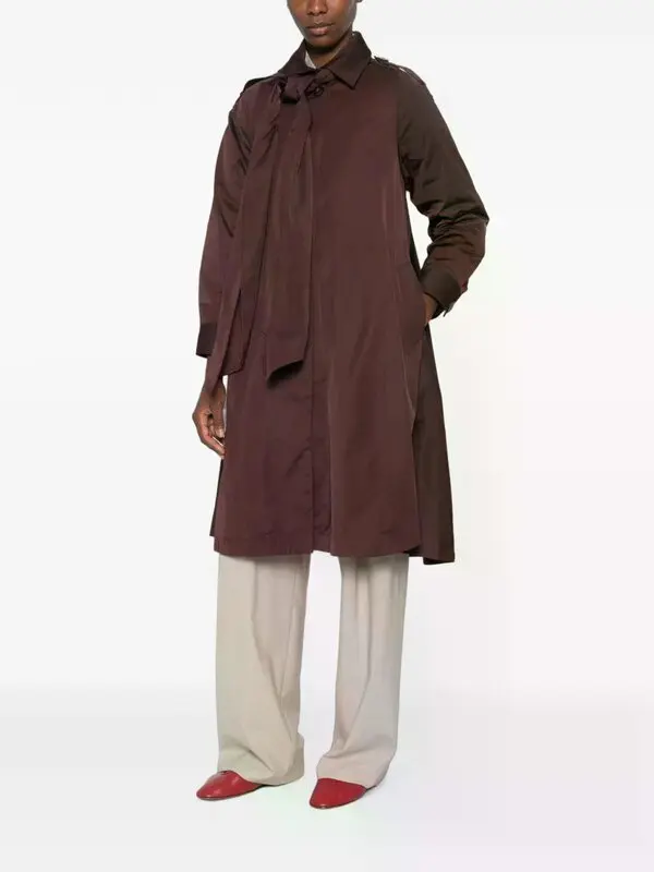 PSOPHIA Pussy-bow Storm-flap Coat