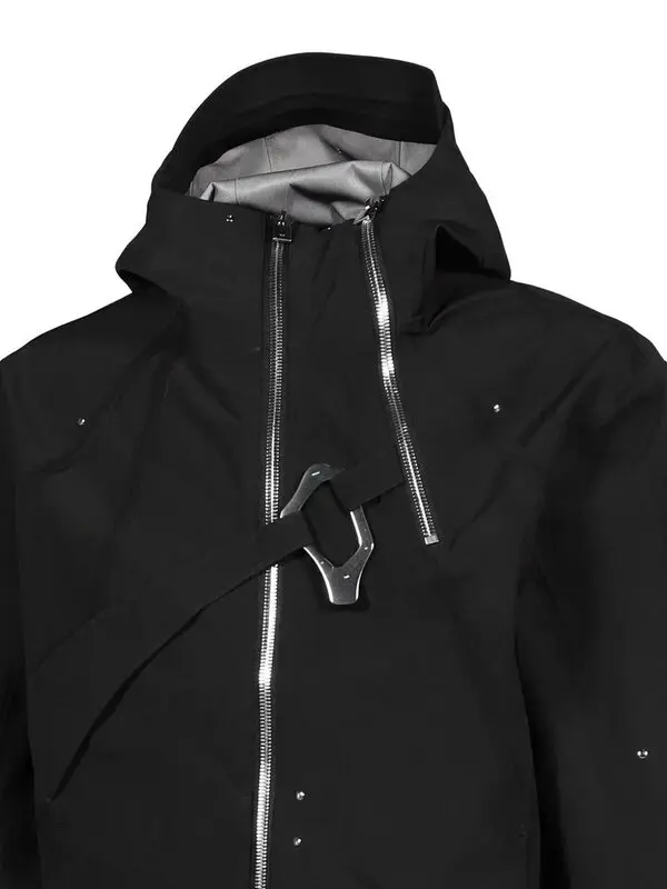 HELIOT EMIL Moire Technical Jacket With Carabiner Detail