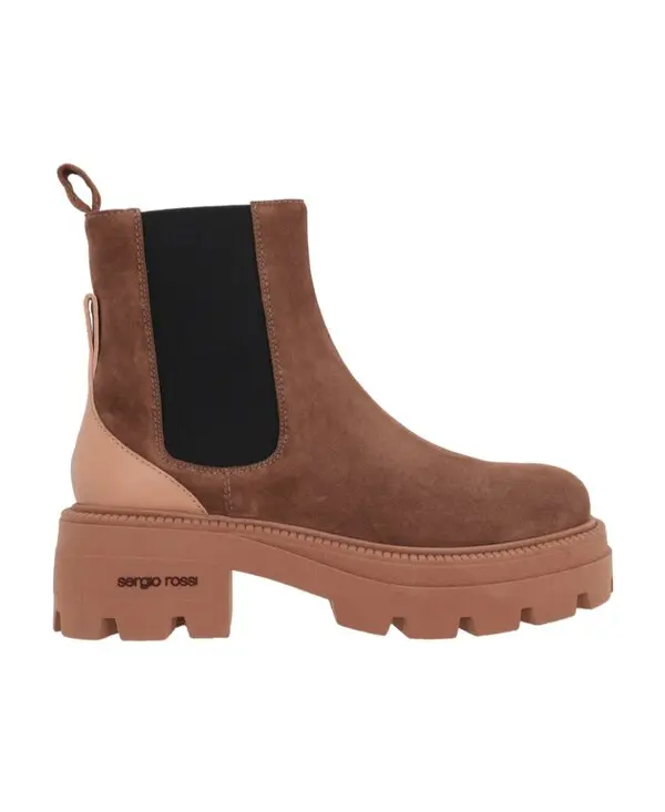 SERGIO ROSSI Sr Milla Square-toe Suede Boots - Brown