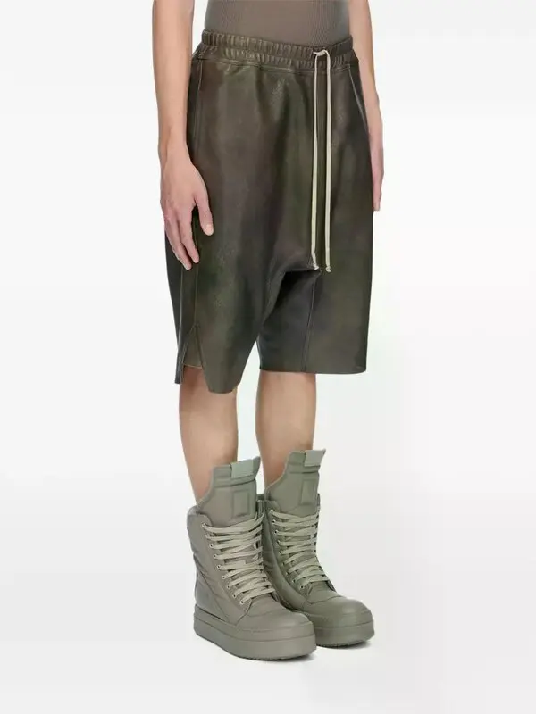 Rick Owens Basket Swingers Leather Shorts