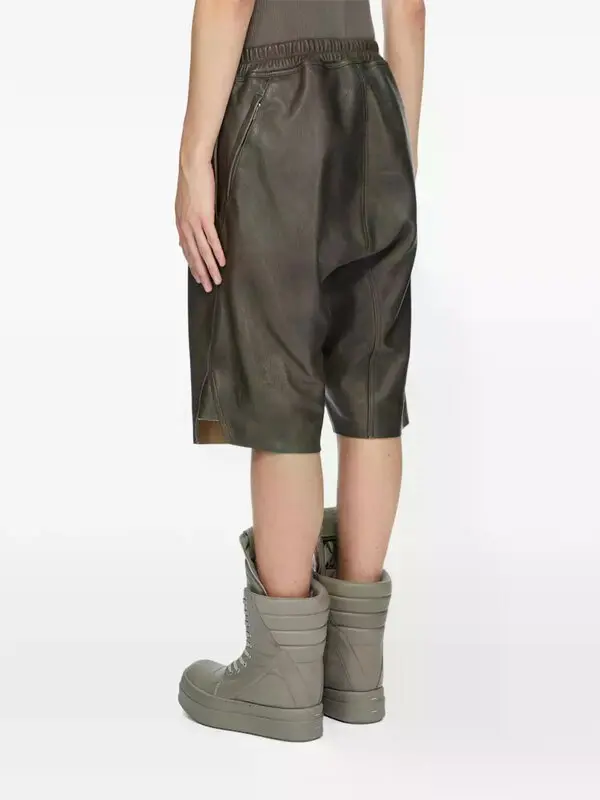Rick Owens Basket Swingers Leather Shorts
