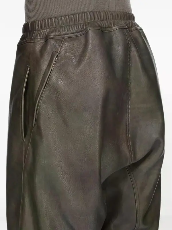 Rick Owens Basket Swingers Leather Shorts