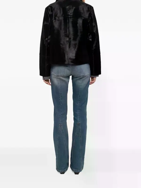Zadig&Voltaire Lessa Cropped Pony-effect Leather Jacket