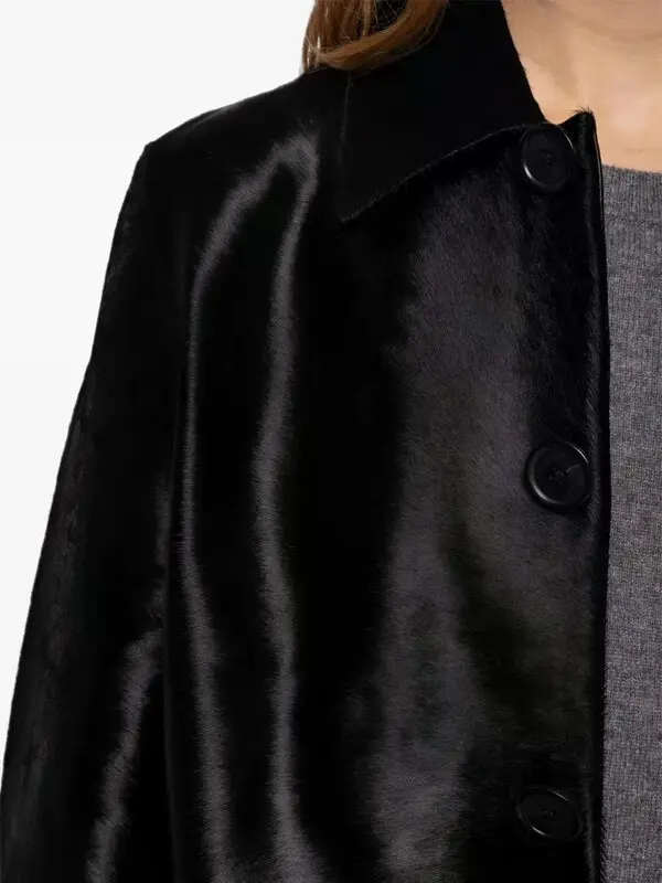 Zadig&Voltaire Lessa Cropped Pony-effect Leather Jacket