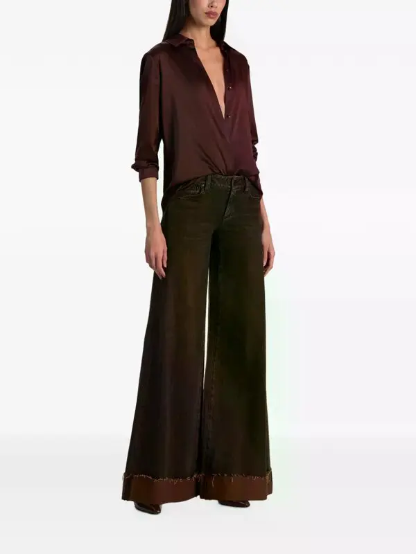 Alice + Olivia Willa Long-sleeve Shirt - Brown