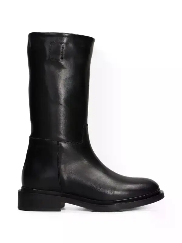 JULIE DEE Knee-high Leather Boots - Black