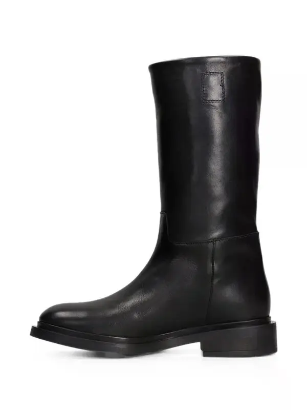 JULIE DEE Knee-high Leather Boots - Black