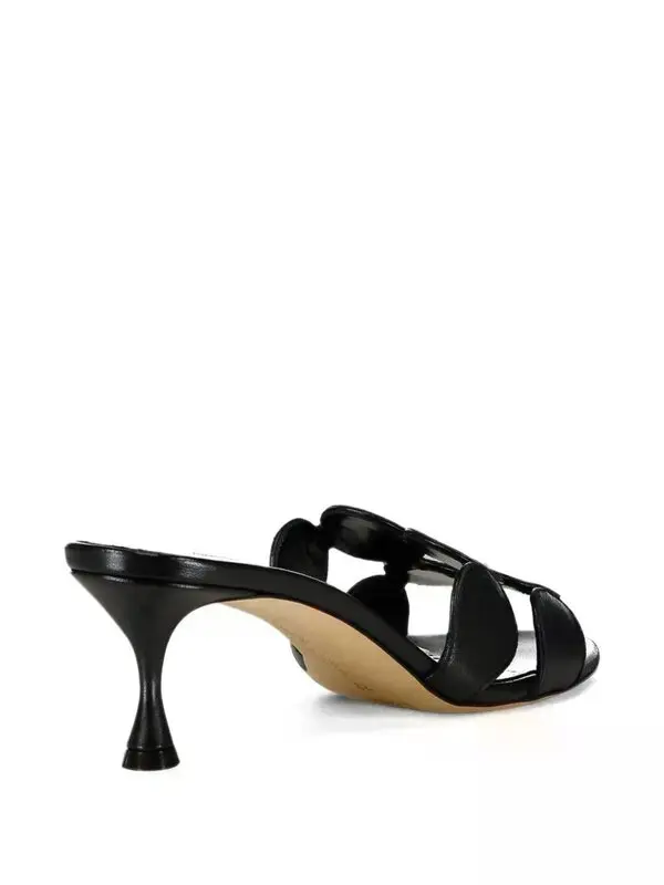 Manolo Blahnik Haribal Appliqué Leather Sandals