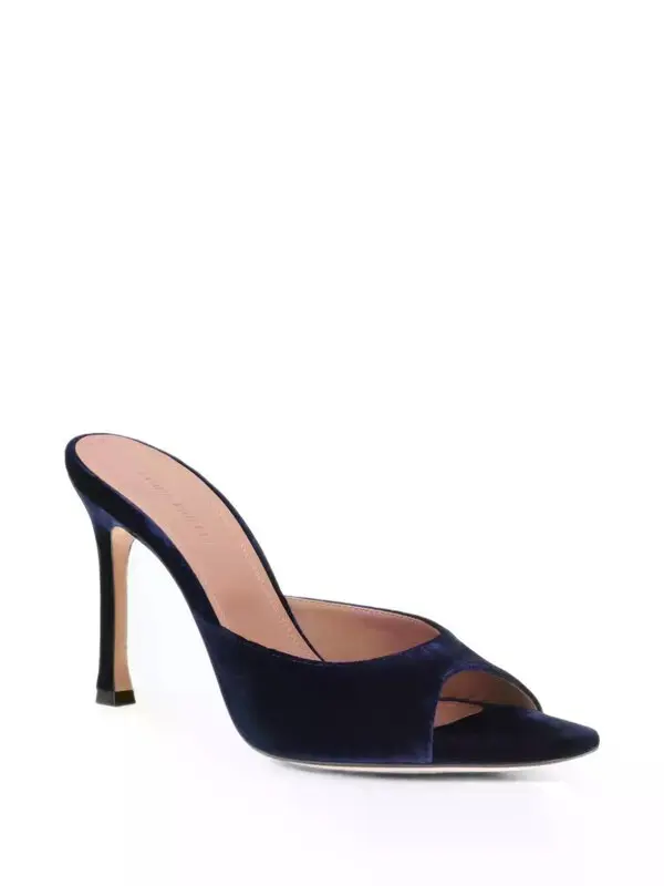 Amina Muaddi Alexa 95 Velvet Sandals