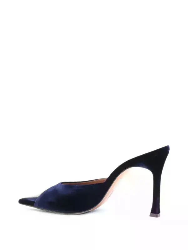 Amina Muaddi Alexa 95 Velvet Sandals