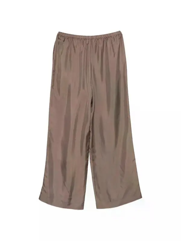 RÓHE Button-detail Silk Trousers - Brown