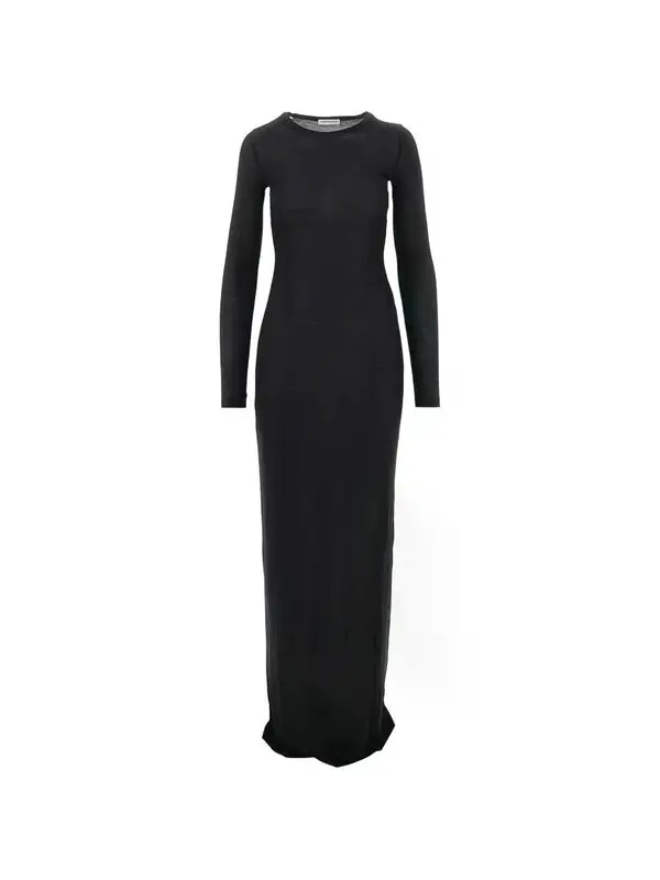 7 For All Mankind Long-sleeve Maxi Dress - Black