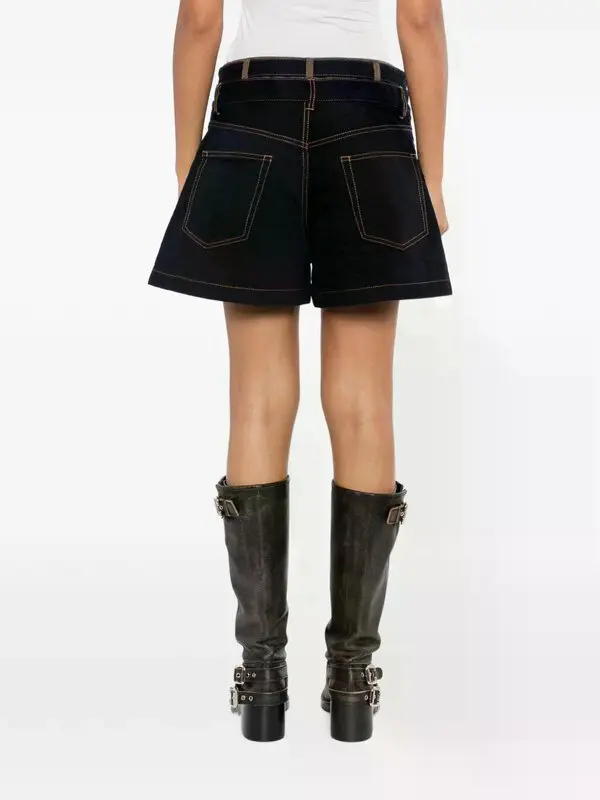 Sacai Contrast Stitch Shorts - Blue
