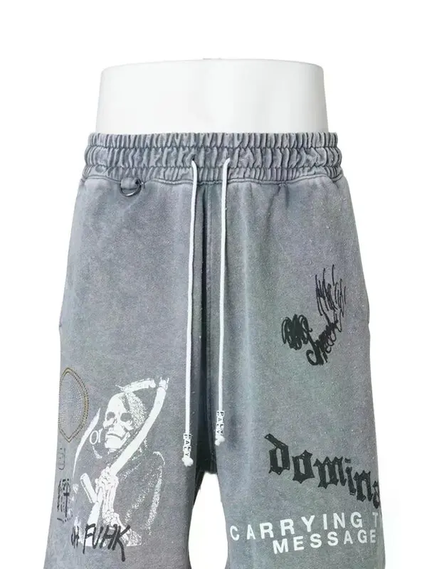 PALY Graphic Print Drawstring Shorts