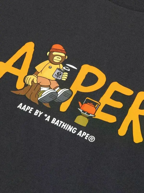 AAPE BY *A BATHING APE Aaper Graphic-print T-shirt - Grey