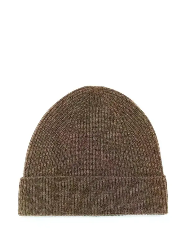 BALLANTYNE Ribbed-knit Cashmere Beanie Hat