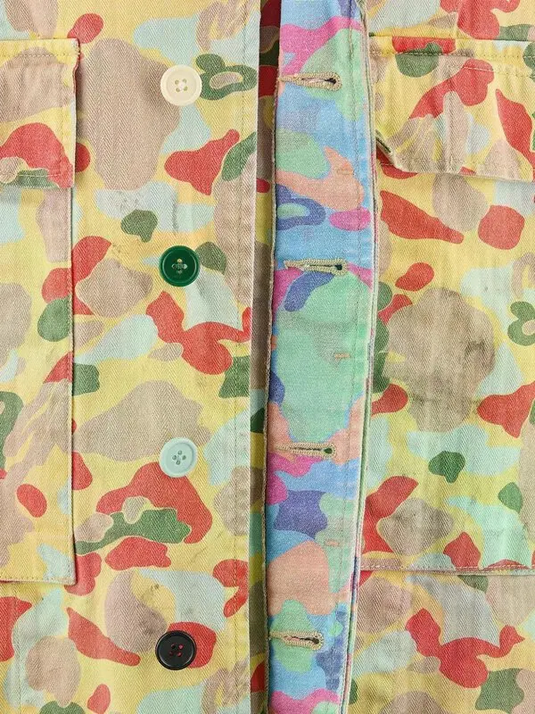 SAINT MXXXXXX Camouflage-print Herringbone Jacket