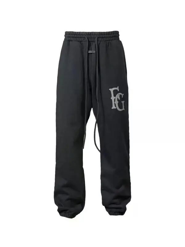 Fear Of God Fg Logo-print Track Pants - Black