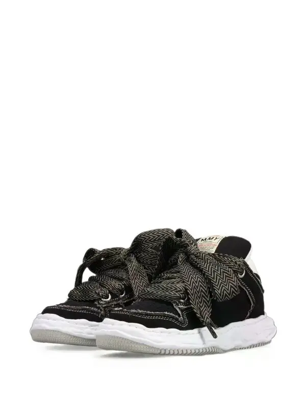Mihara Yasuhiro Wayne Puffer Og Sole Patterned Lace Canvas Low-top Sneakers