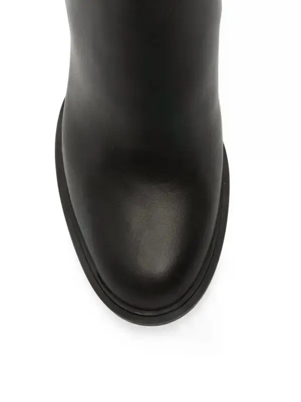 GIANVITO ROSSI Platform Leather Chelsea Boots
