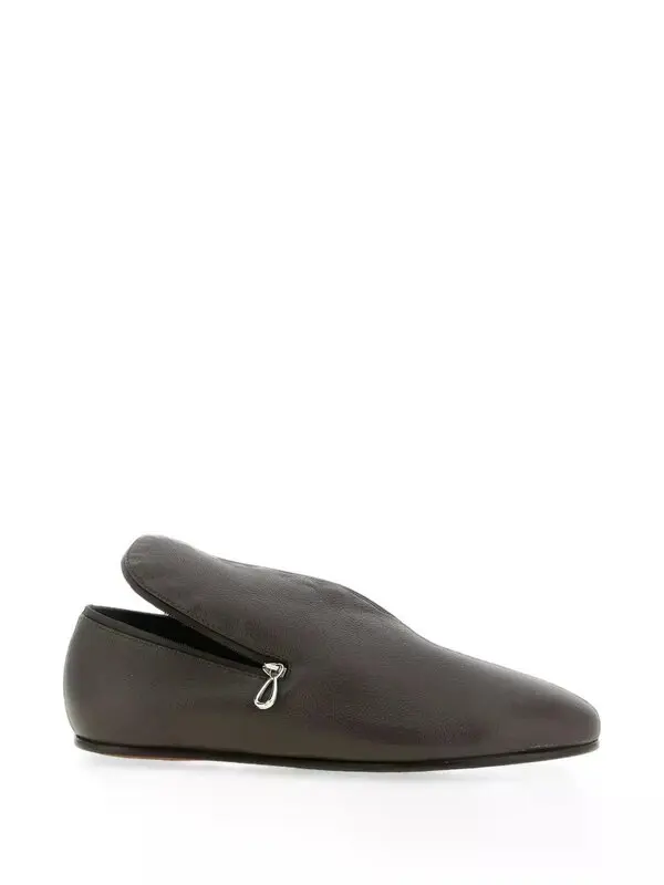 KIKO KOSTADINOV Petrel Asymmetrical Zip Loafers - Black